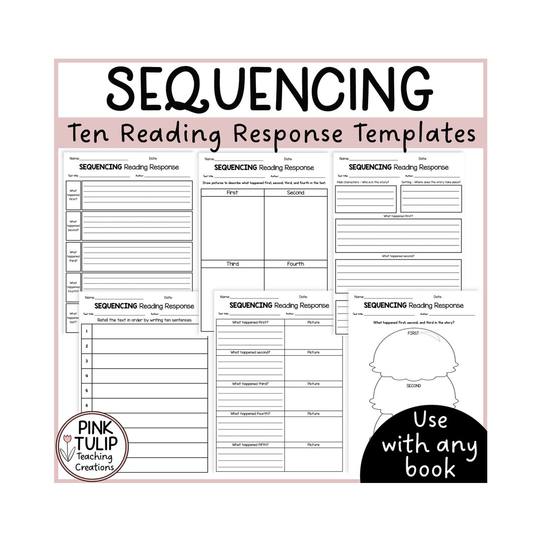 Sequencing Reading Response Package - Templates for Any Book - Etsy