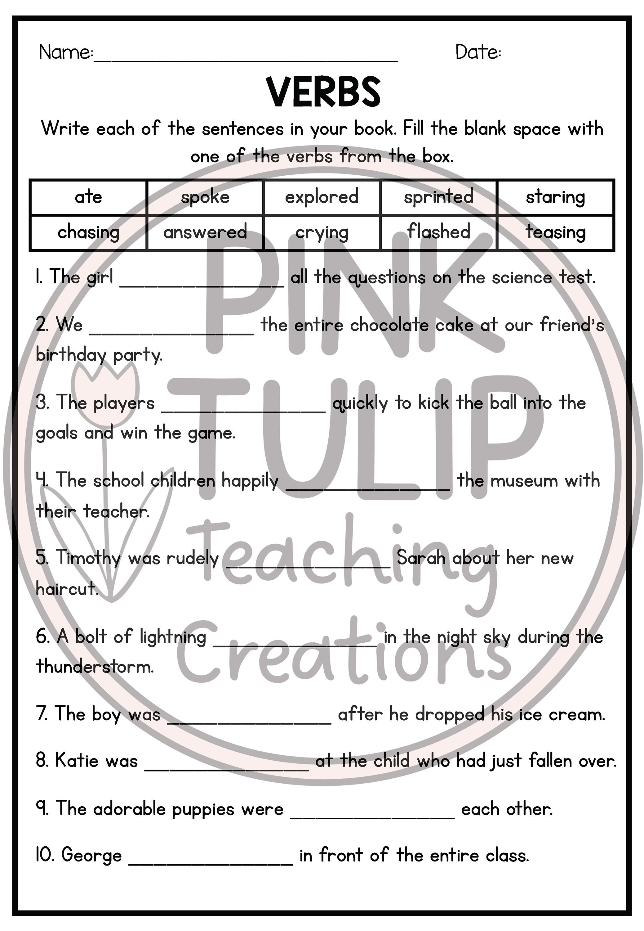 English, Spelling, and Grammar - Worksheet Pack - Etsy