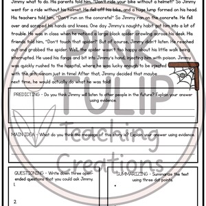 Comprehension Worksheets - Reading Strategies Set #6 - Etsy