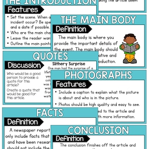 Features of a Newspaper Report Powerpoint - Guided Teaching - Etsy