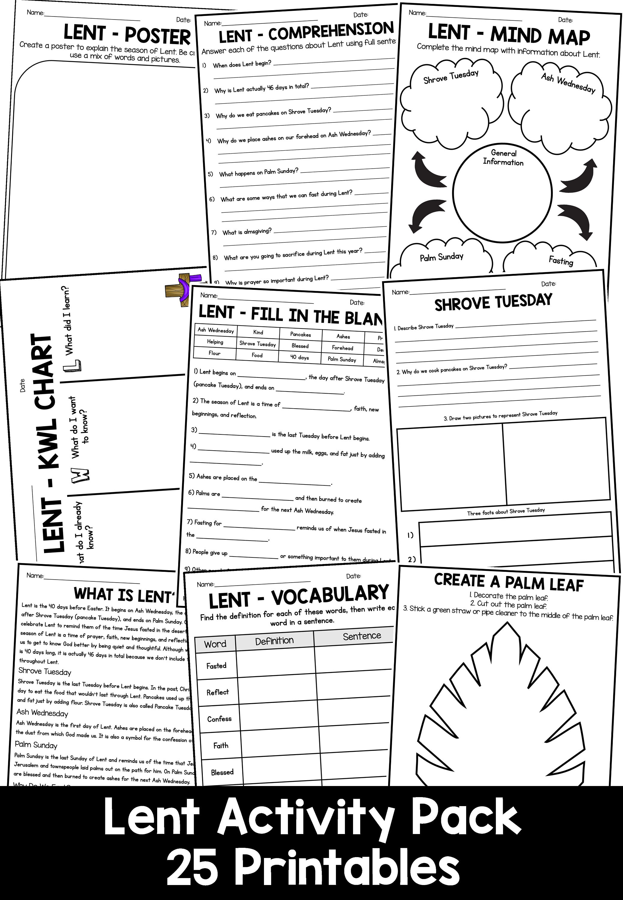 The Season of Lent - Teaching Bundle - Etsy Australia