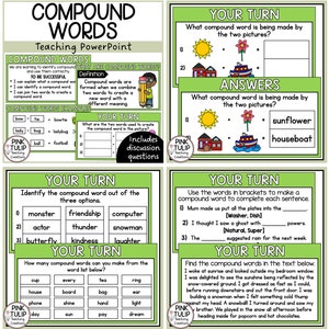 Compound Words Bundle - Worksheet Pack and Guided Teaching Powerpoint ...