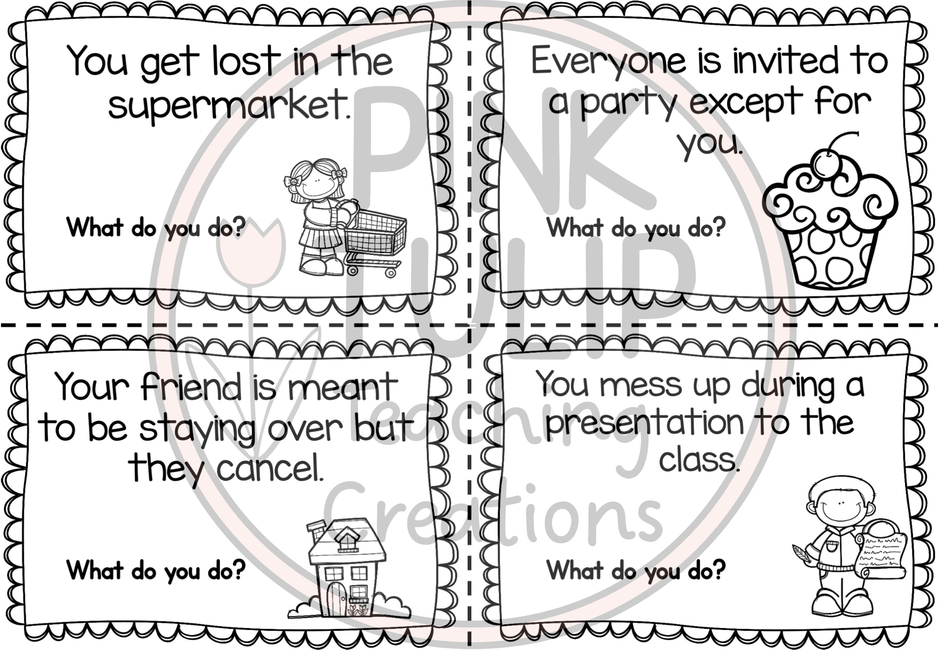 Resilience Scenarios - Task Cards for Role Play - Etsy