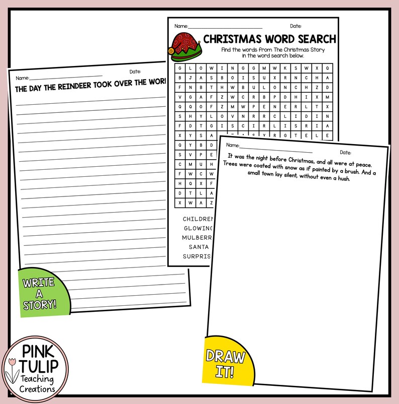 Christmas Story Activity Book - Etsy