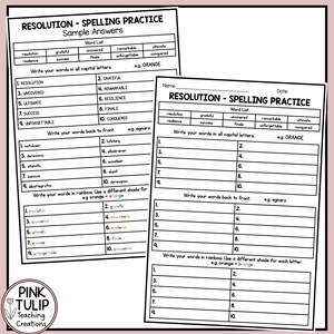 Resolution - Narrative Writing Worksheets - Etsy