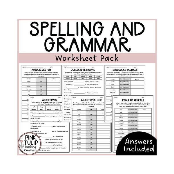 Grammar Template - Etsy
