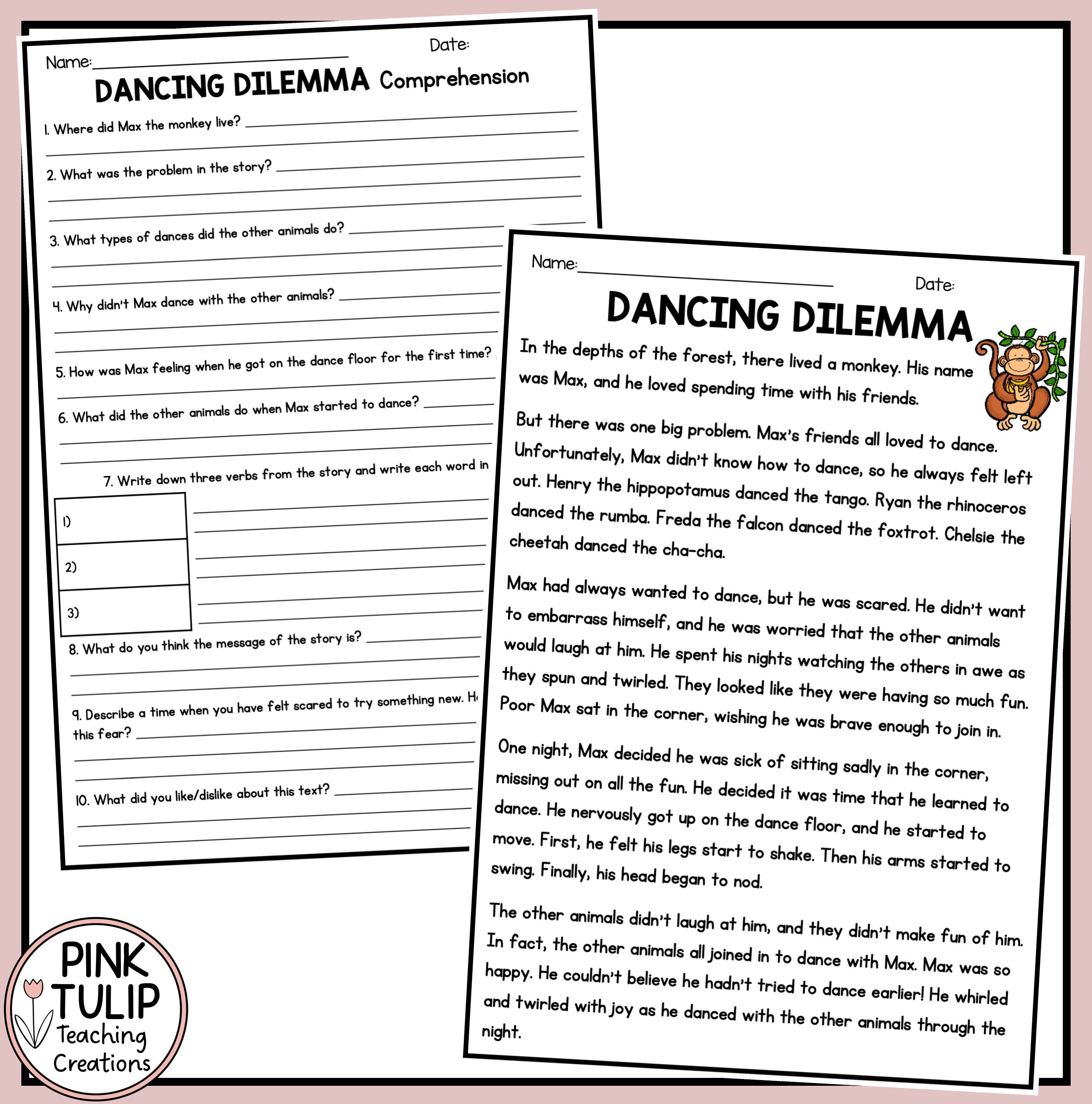 Narrative Text Examples Ten Reading Samples With Comprehension - Etsy