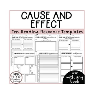 Cause and Effect Reading Response Package - Templates for Any Book - Etsy
