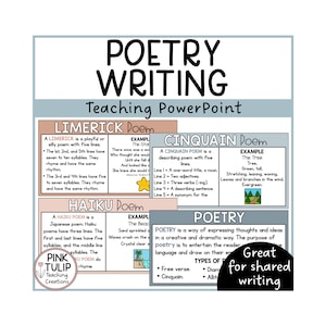 Poetry Reading Writing Powerpoint Presentation - Guided Teaching - Etsy