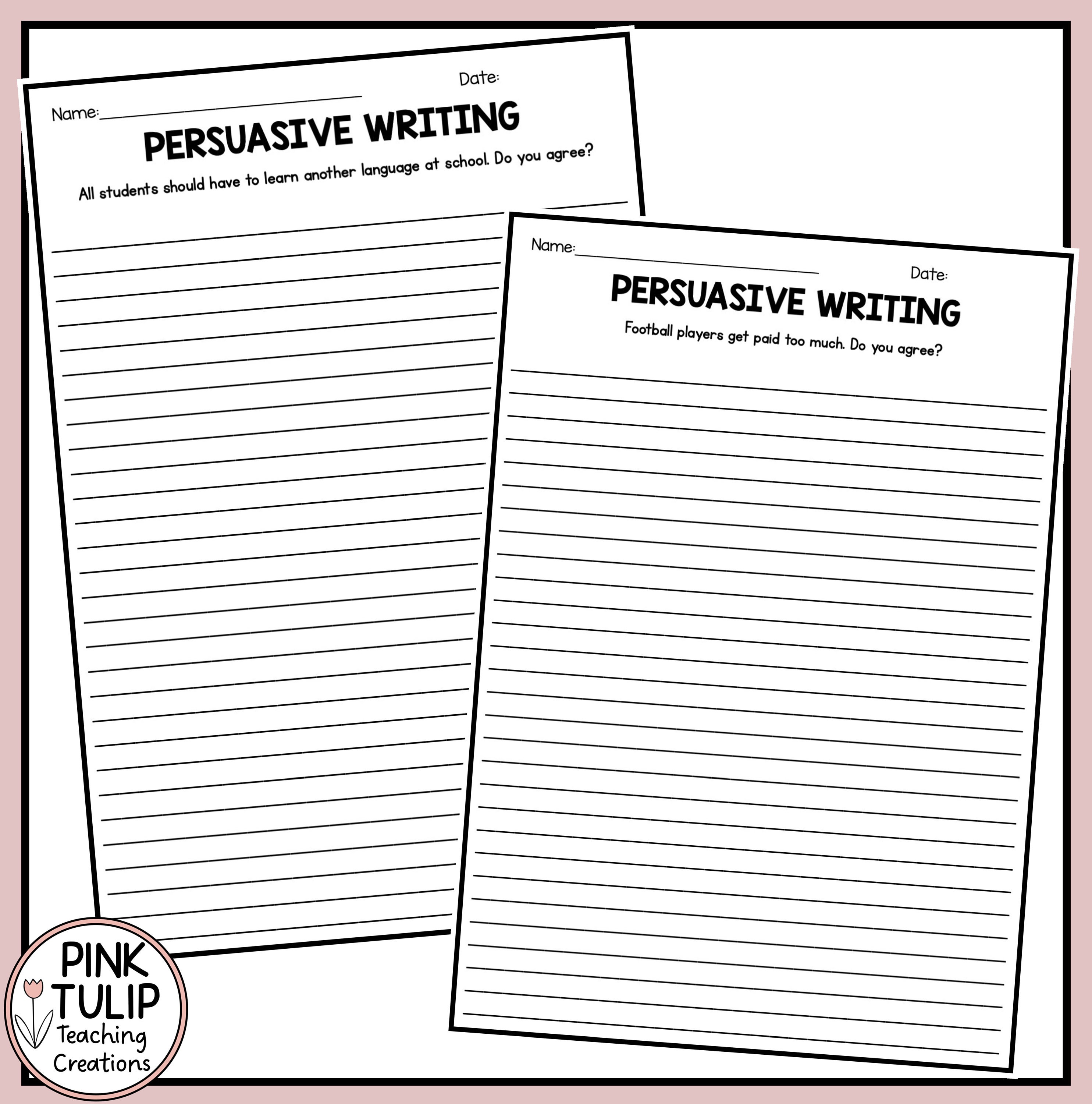 Persuasive Writing Prompts - Lightning Writing - Etsy