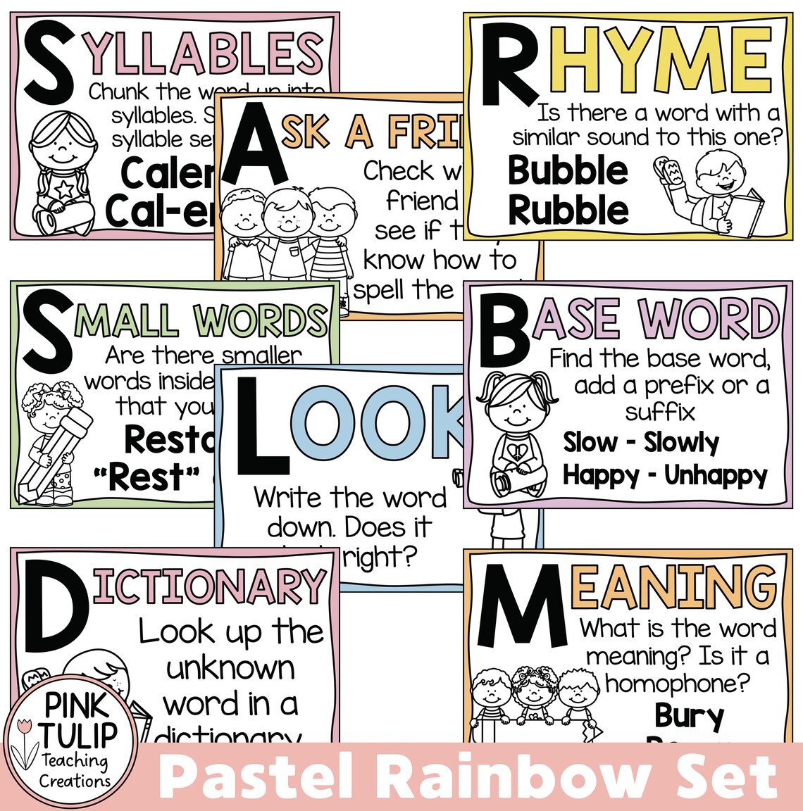 Spelling Strategy Posters - Classroom Decor - Etsy
