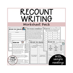 Recount Text Writing Worksheet Pack - No Prep Lesson Ideas - Etsy