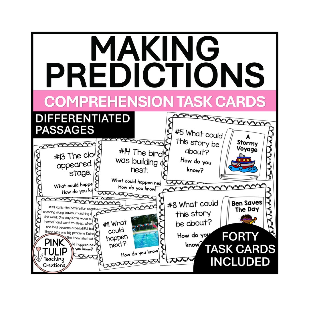 Making Predictions predicting Task Cards - Etsy