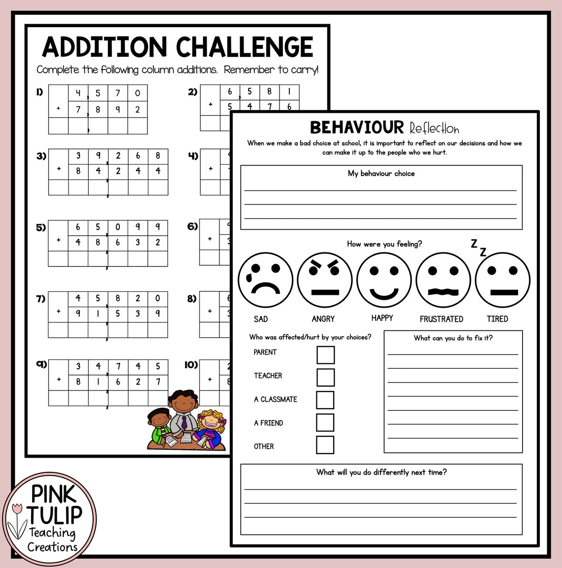 No Prep Early Finisher Worksheet Pack - Great for Substitute Teachers ...