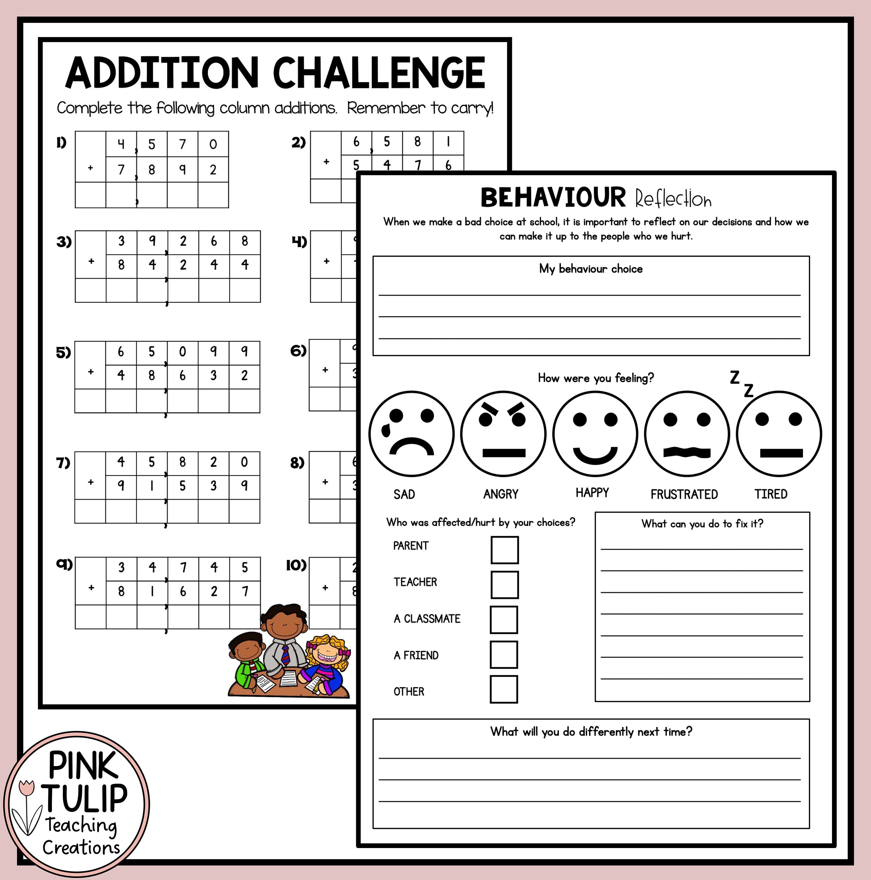 No Prep Early Finisher Worksheet Pack - Great for Substitute Teachers ...