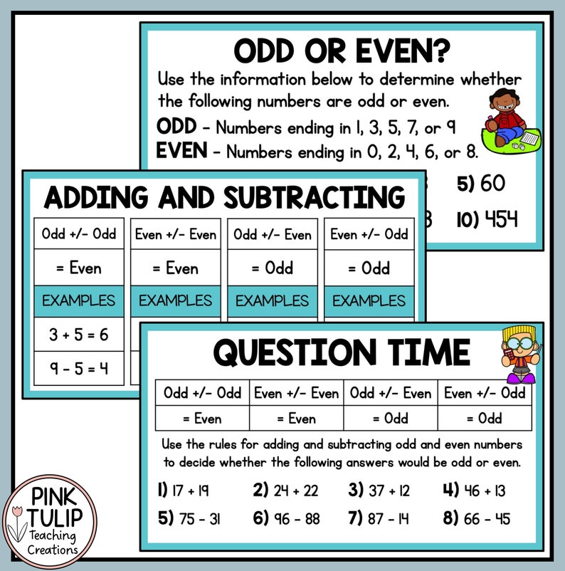 Odd and Even Numbers - Teaching Powerpoint Presentation - Etsy