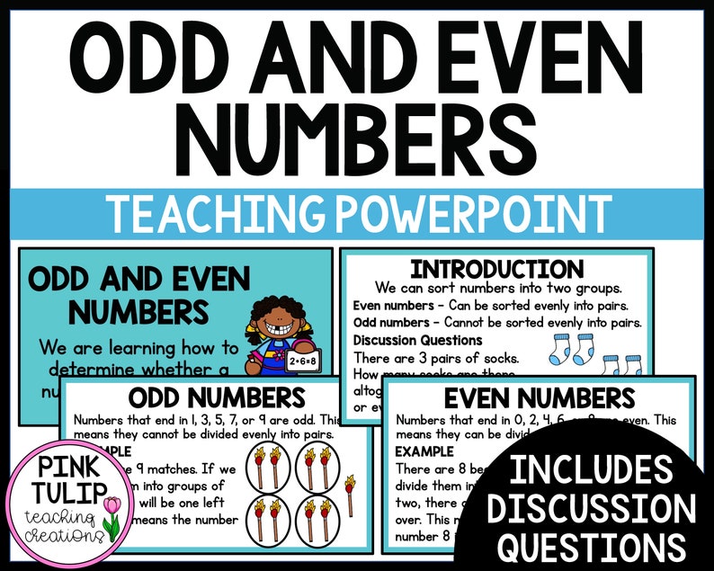 Odd and Even Numbers Teaching Powerpoint Presentation - Etsy