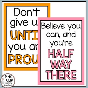 Growth Mindset Poster Set - Classroom Decor - Etsy