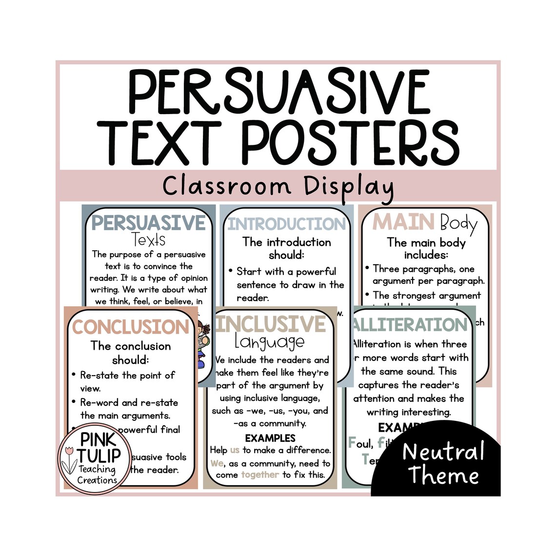 Persuasive Text Posters - Earth Tones Classroom Decor - Etsy