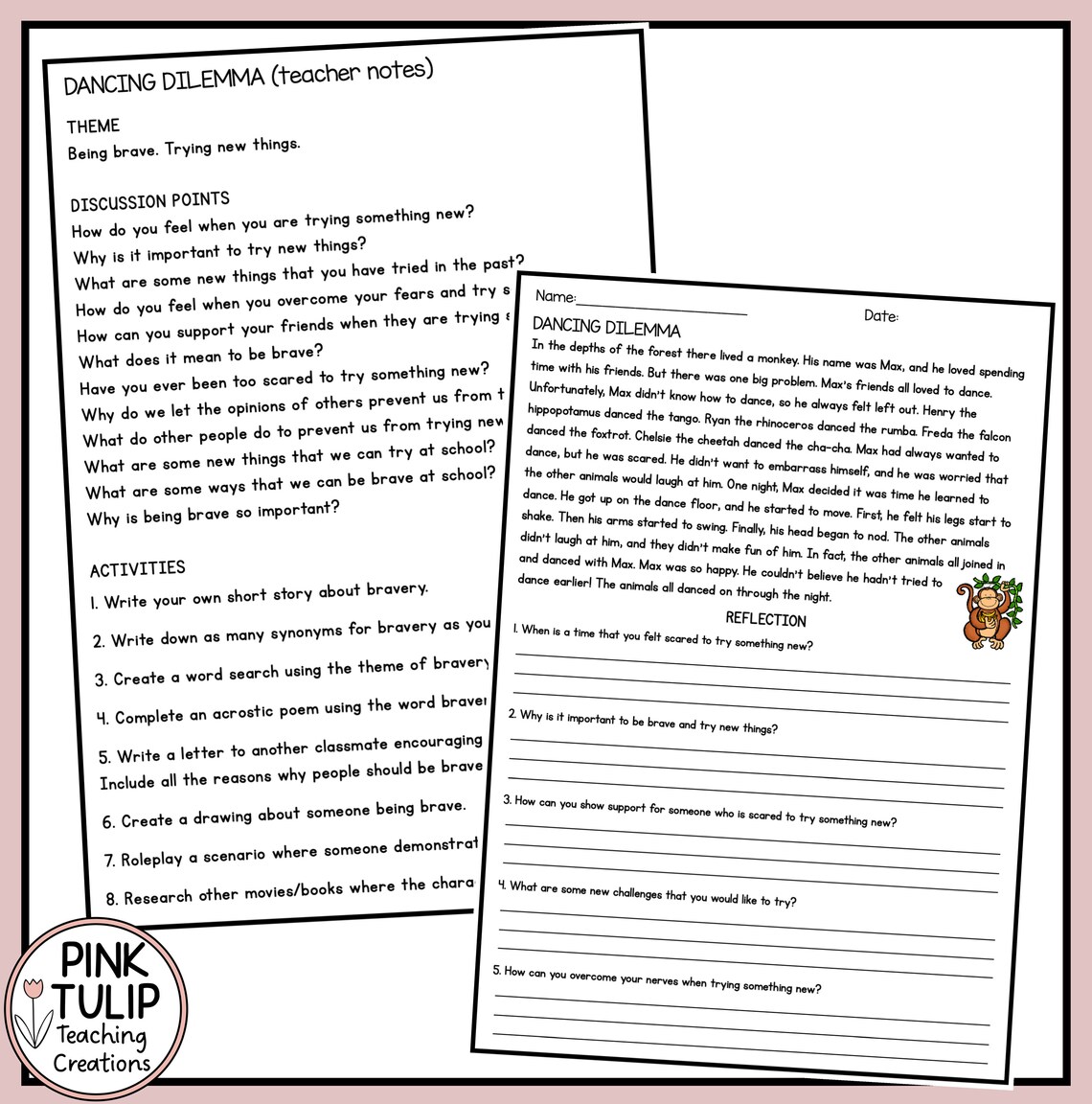 Social Emotional Comprehension Passages - With Reflection Questions - Etsy