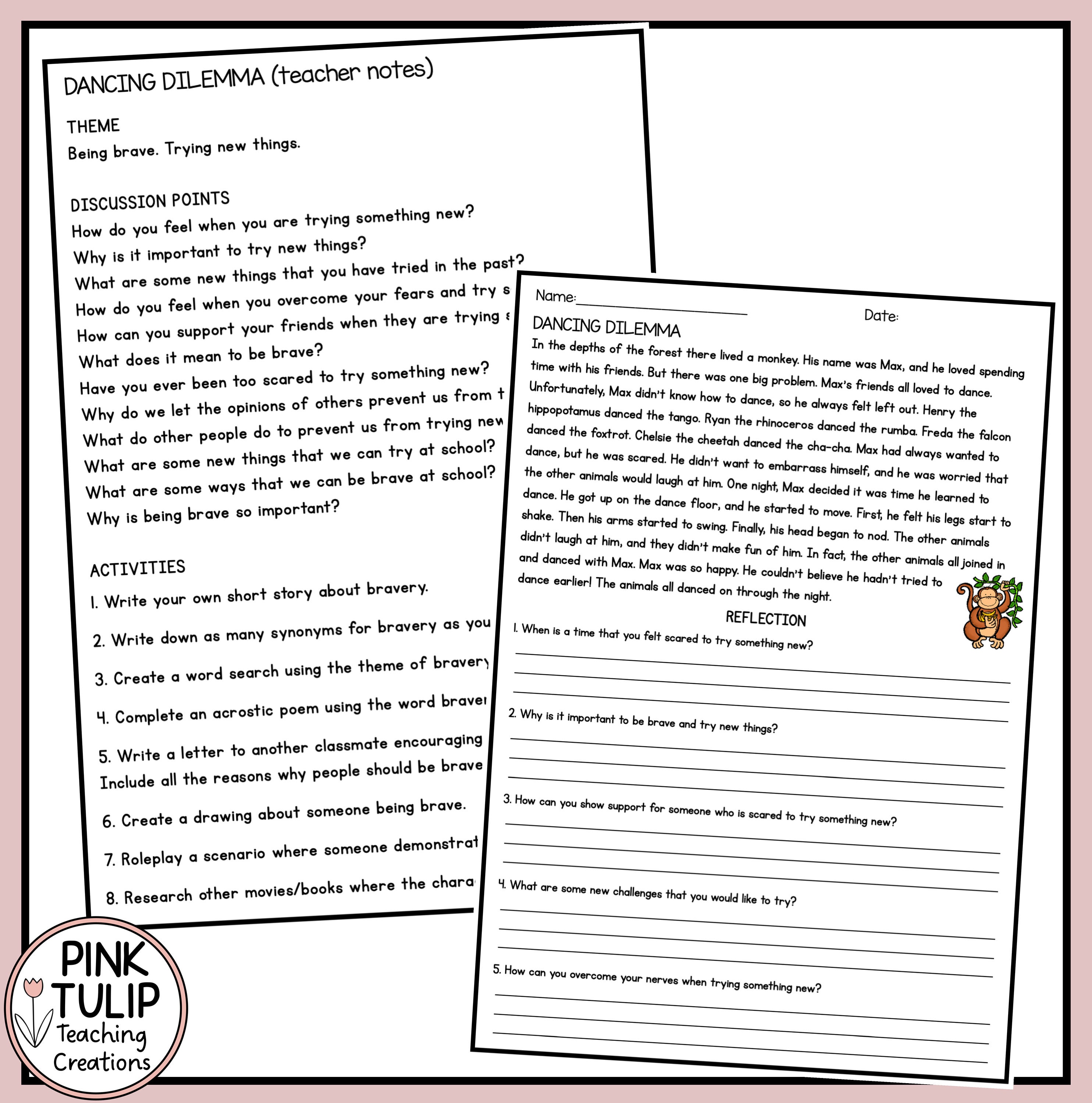 Social Emotional Comprehension Passages - With Reflection Questions - Etsy