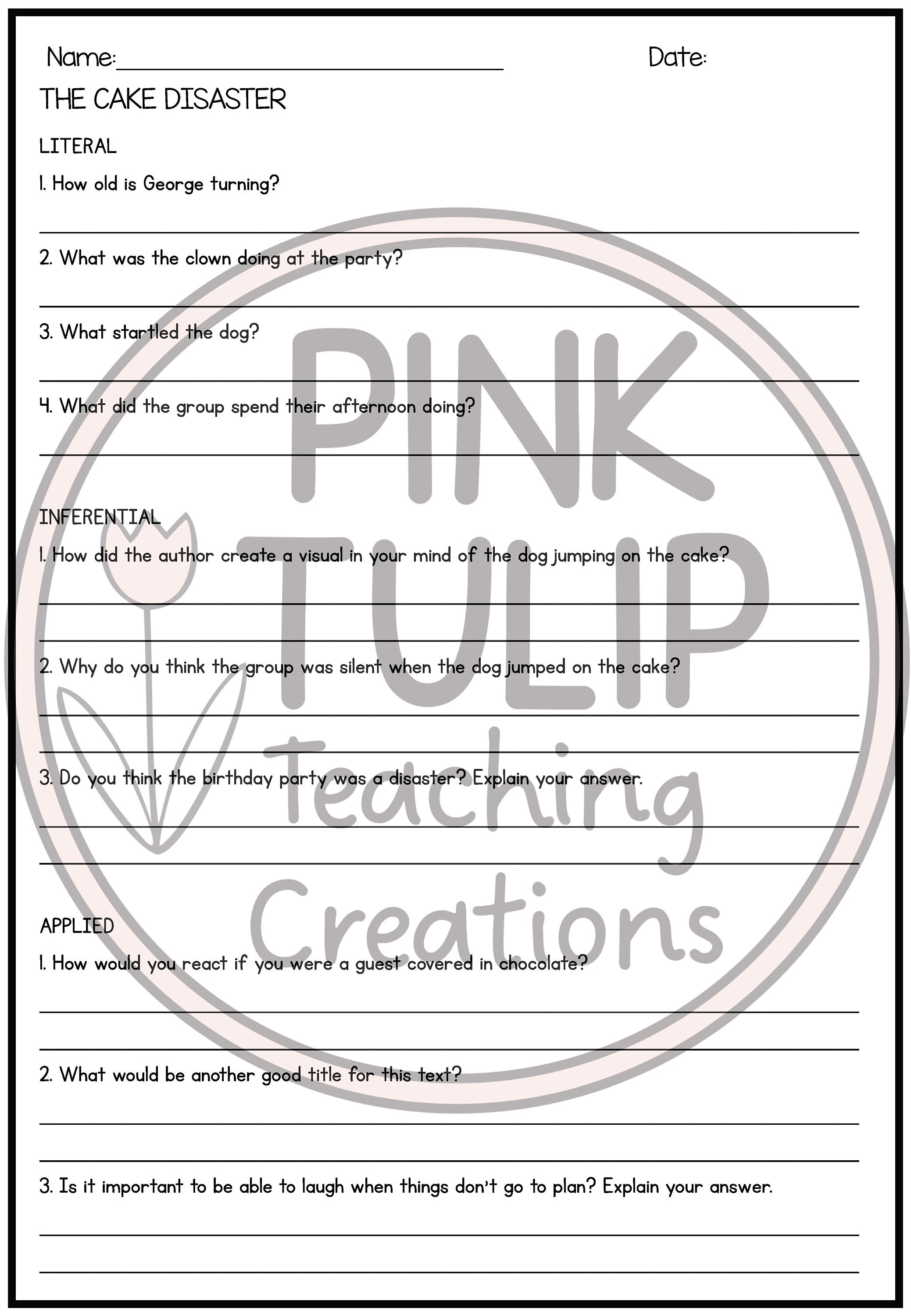 Comprehension Worksheets - Reading Strategies Set #5 - Etsy