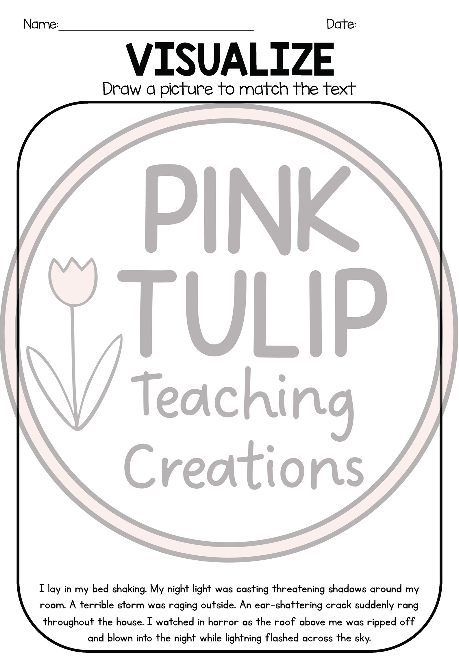 Visualizing visualising Reading Comprehension Worksheet Pack - Etsy ...