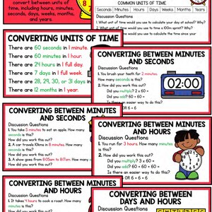 Converting Between Units of Time - Teaching Powerpoint Presentation - Etsy