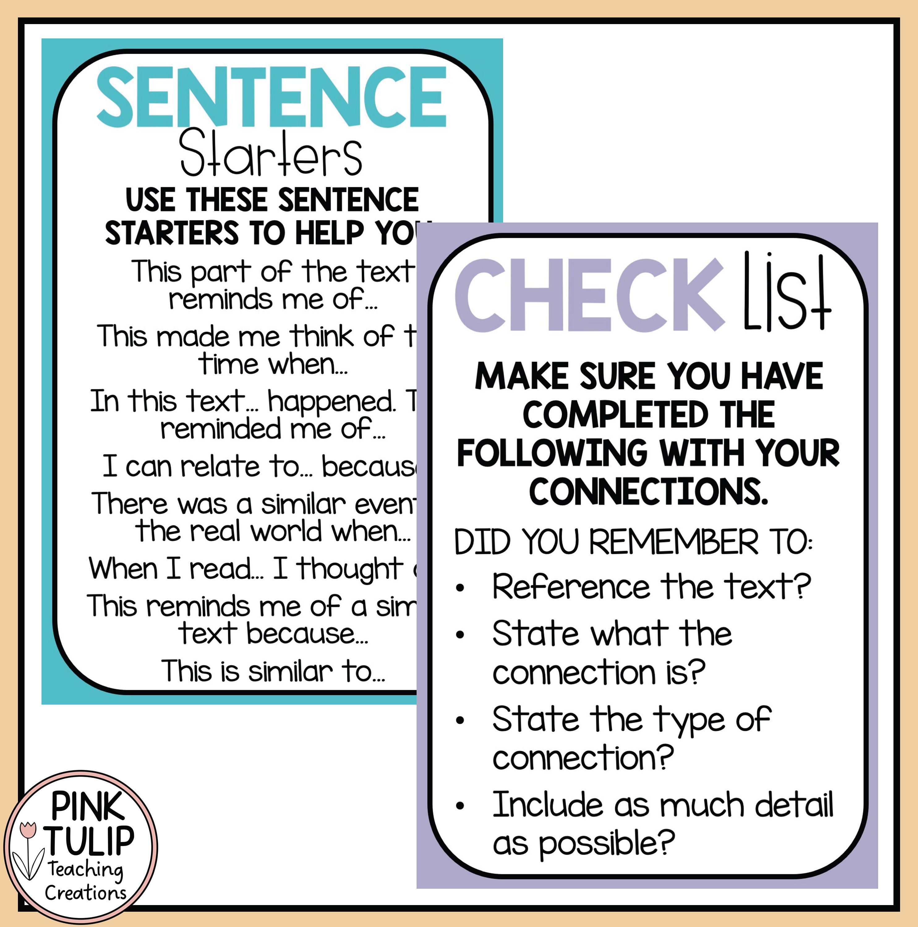 Making Connections (connecting) Reading Posters - Classroom Decor - Etsy