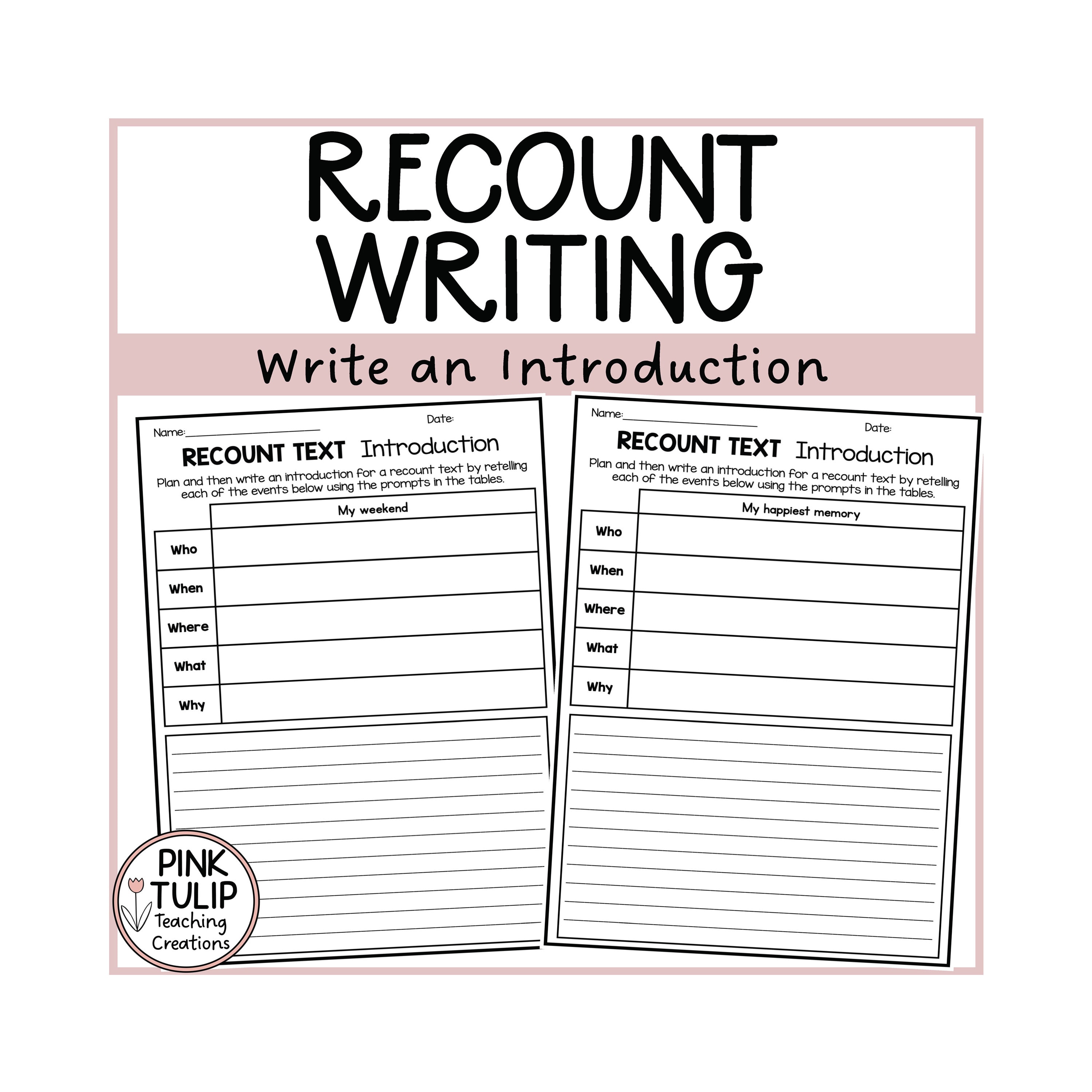 Writing Conventions Worksheets