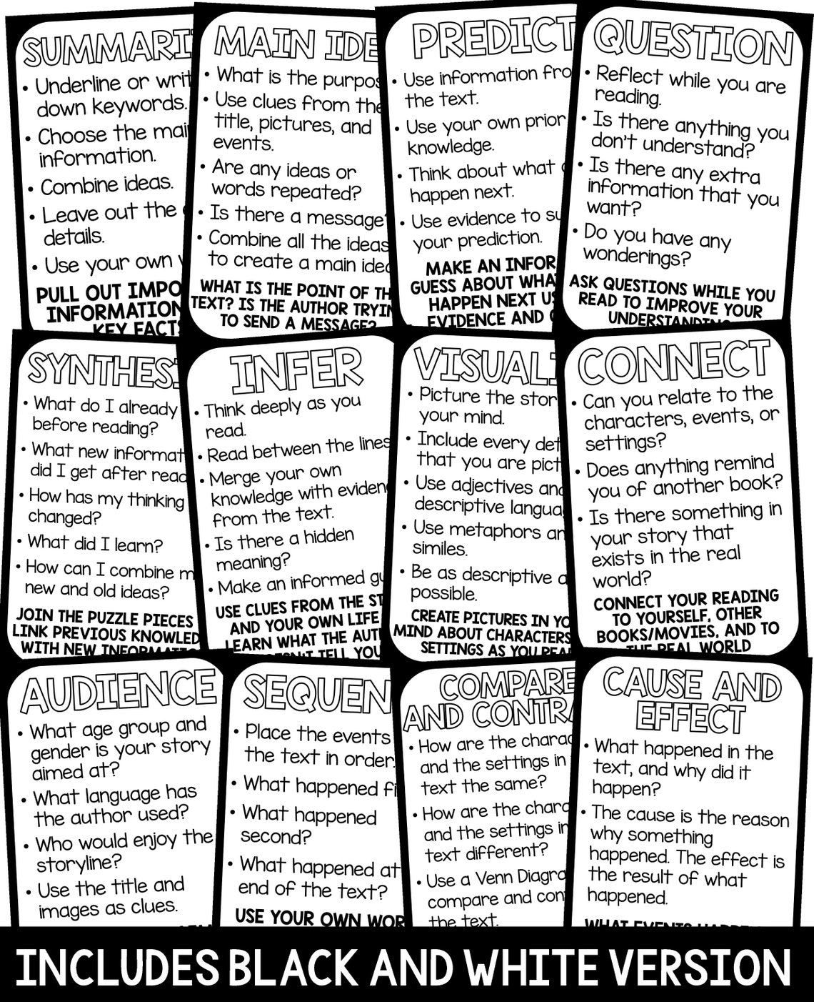 Reading Strategy Posters - Classroom Decor - Etsy