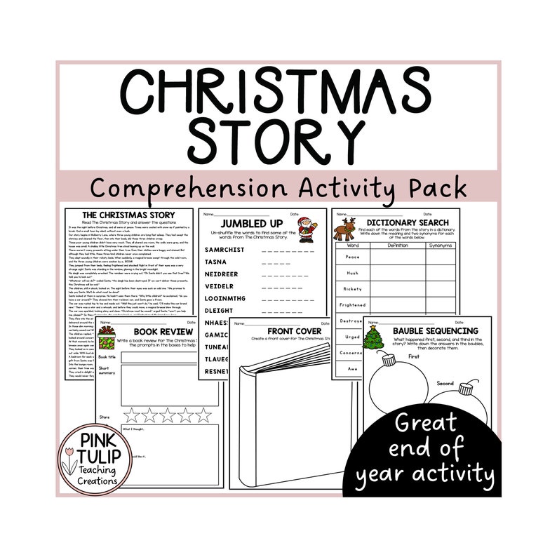 Christmas Story Activity Book - Etsy