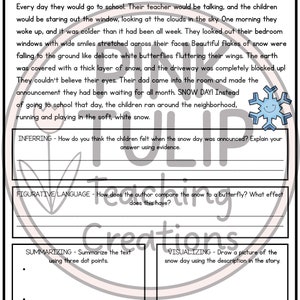 Comprehension Worksheets - Reading Strategies Set #7 - Etsy