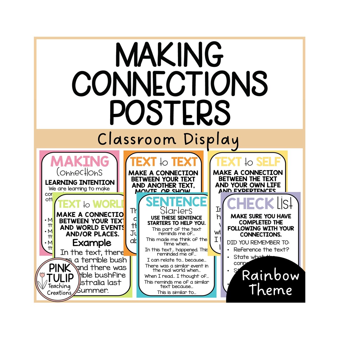 Making Connections (connecting) Reading Posters - Classroom Decor - Etsy