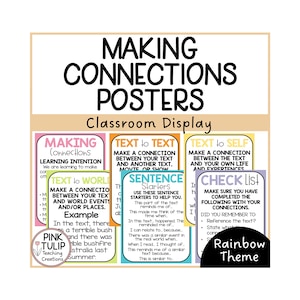 Making Connections (connecting) Reading Posters - Classroom Decor - Etsy