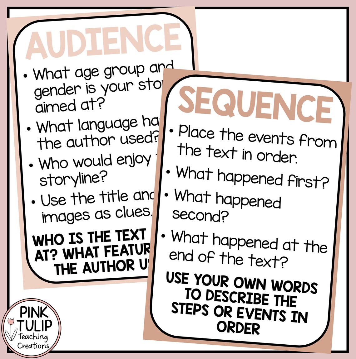 Reading Strategy Posters Earth Tones - Classroom Decor - Etsy