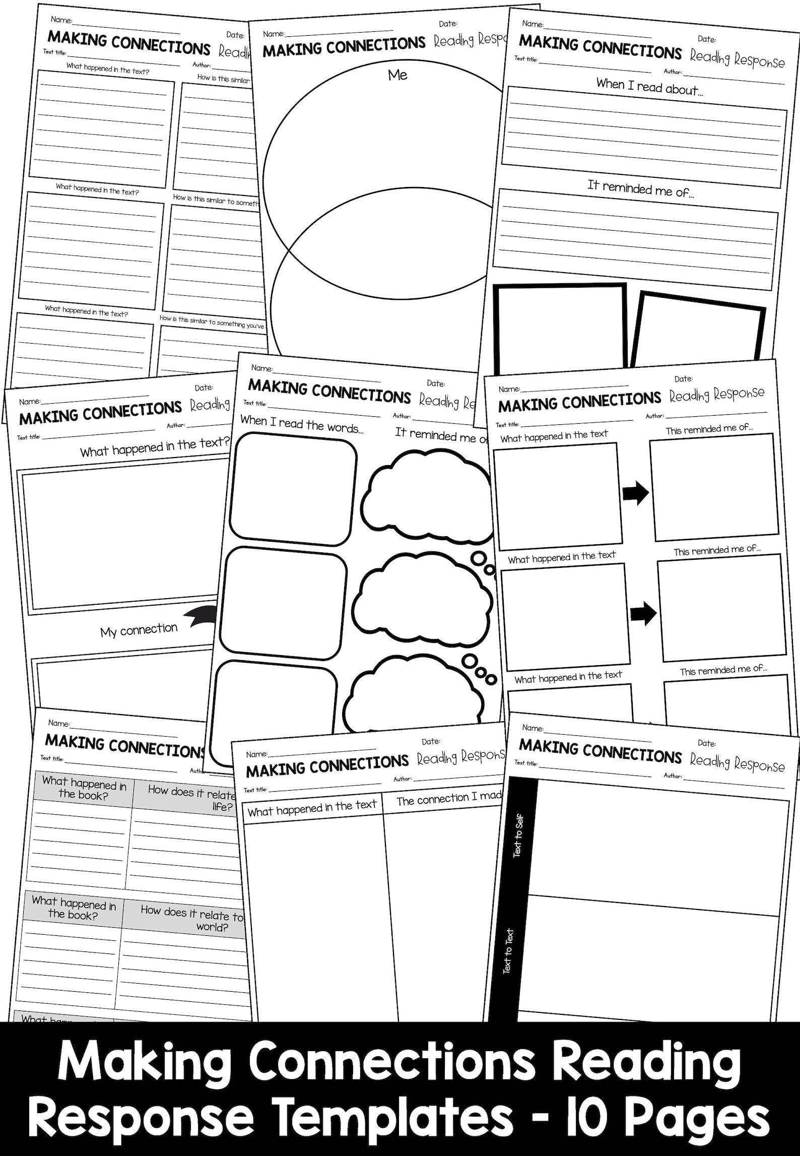 Reading Response Templates - Reading Strategies Bundle - Etsy
