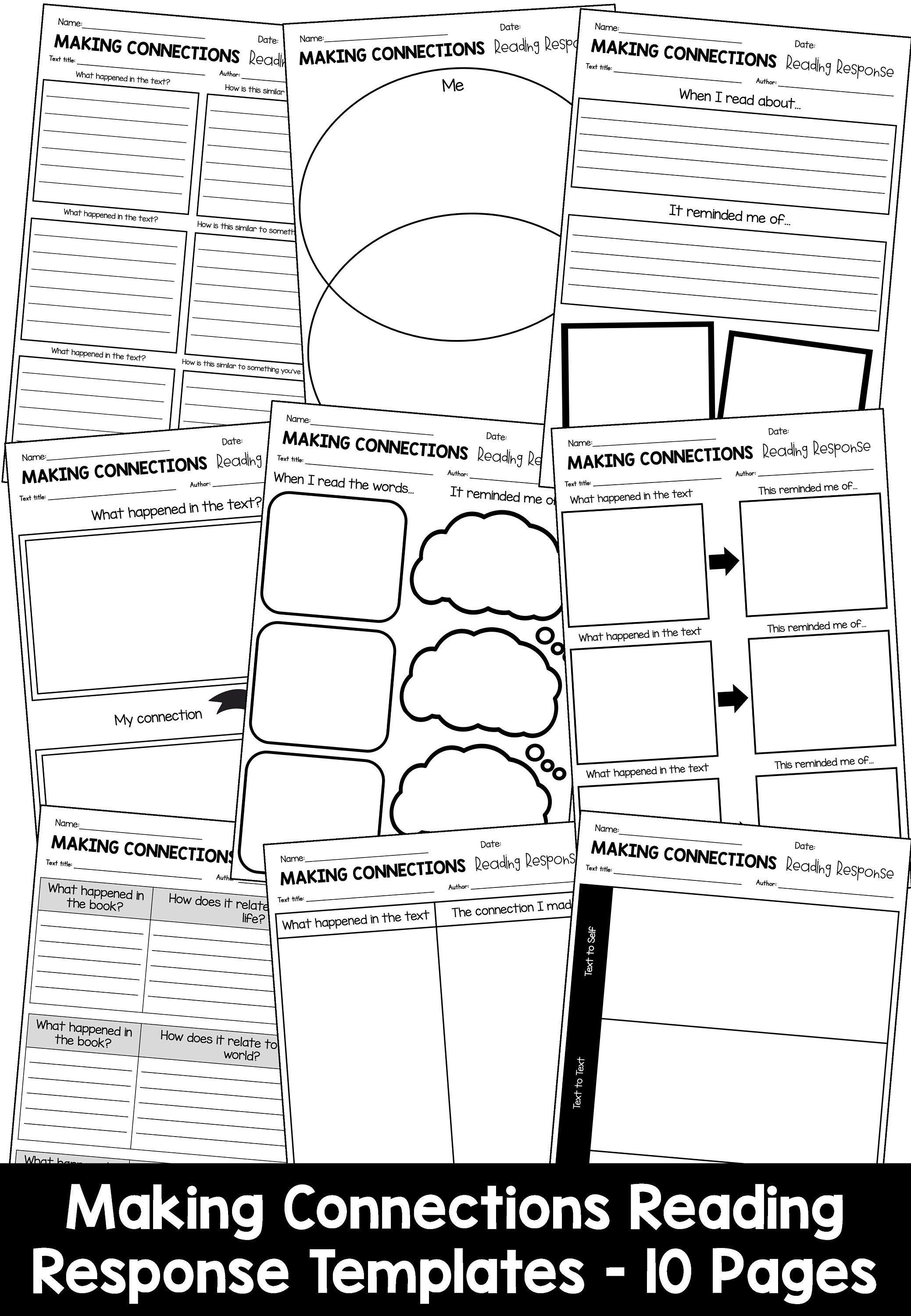 Reading Response Templates - Reading Strategies Bundle - Etsy