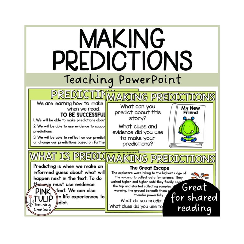 Making Predictions (predicting) Reading Strategy Powerpoint - Guided ...