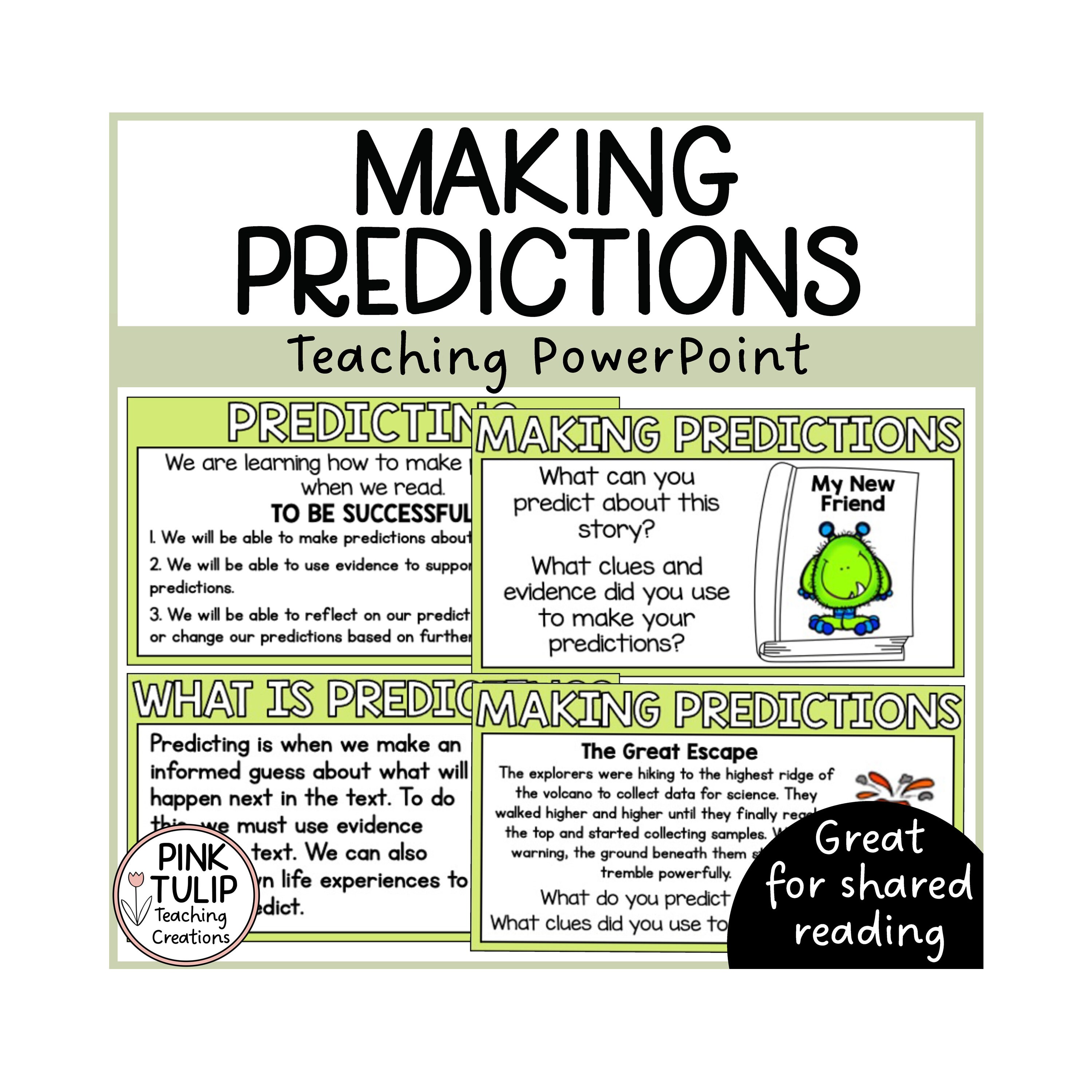 Making Predictions (predicting) Reading Strategy Powerpoint - Guided Teaching - Etsy