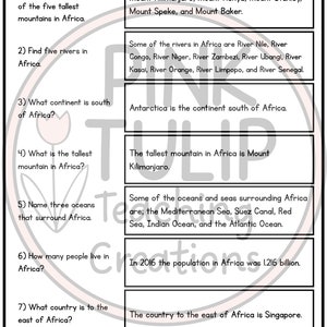 Africa Scavenger Hunt - Research Task - Etsy