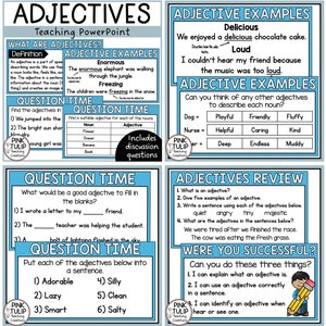 Adjectives Bundle - Worksheet Pack and Guided Teaching Powerpoint - Etsy