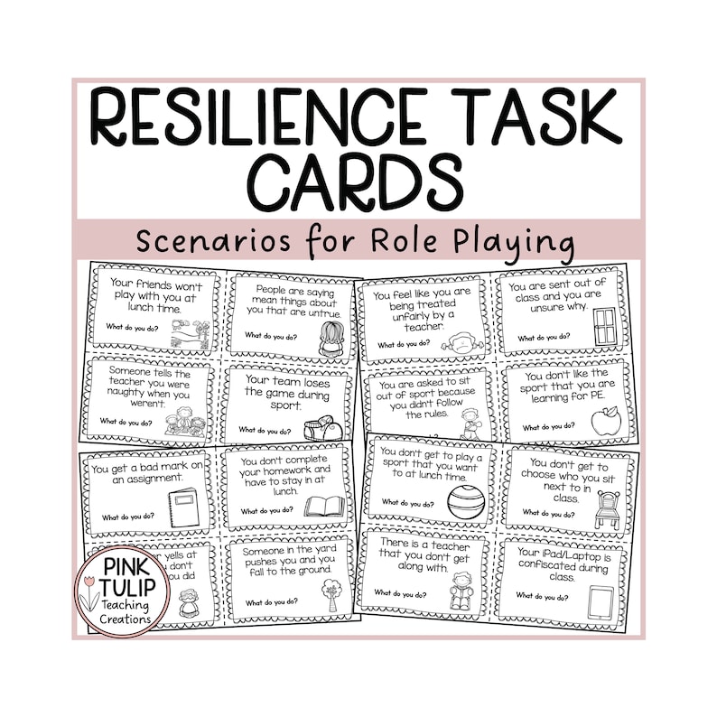 Resilience Scenarios - Task Cards for Role Play - Etsy