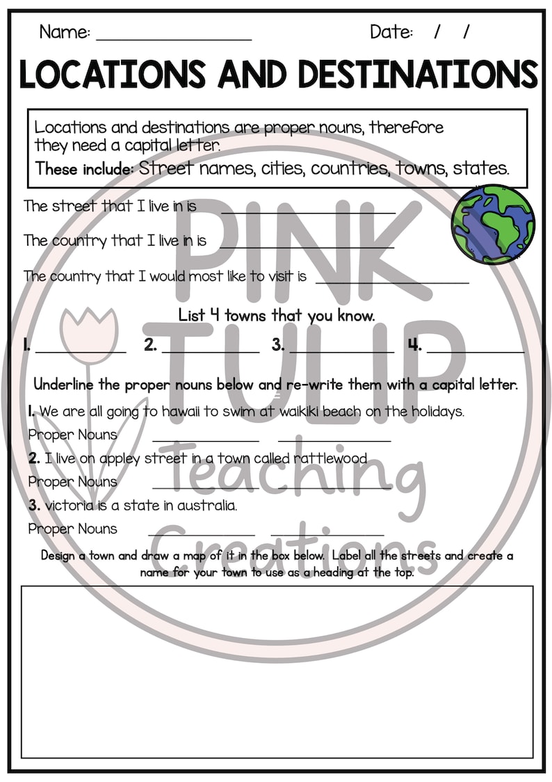 Nouns Worksheet Pack - Common, Proper, Abstract, Collective, and ...