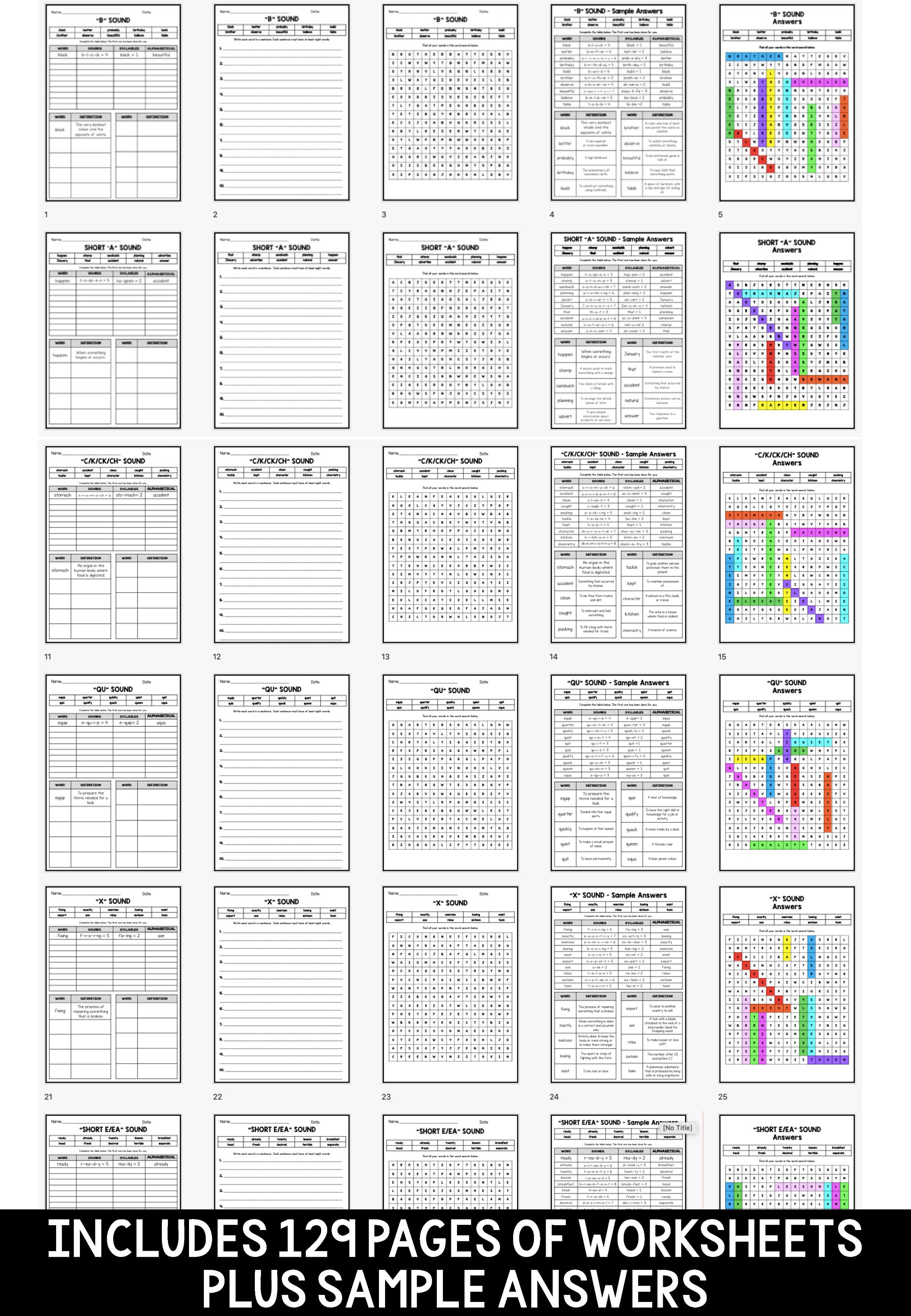 Year Long Spelling Workbook - Graphemes and Phonemes - Etsy