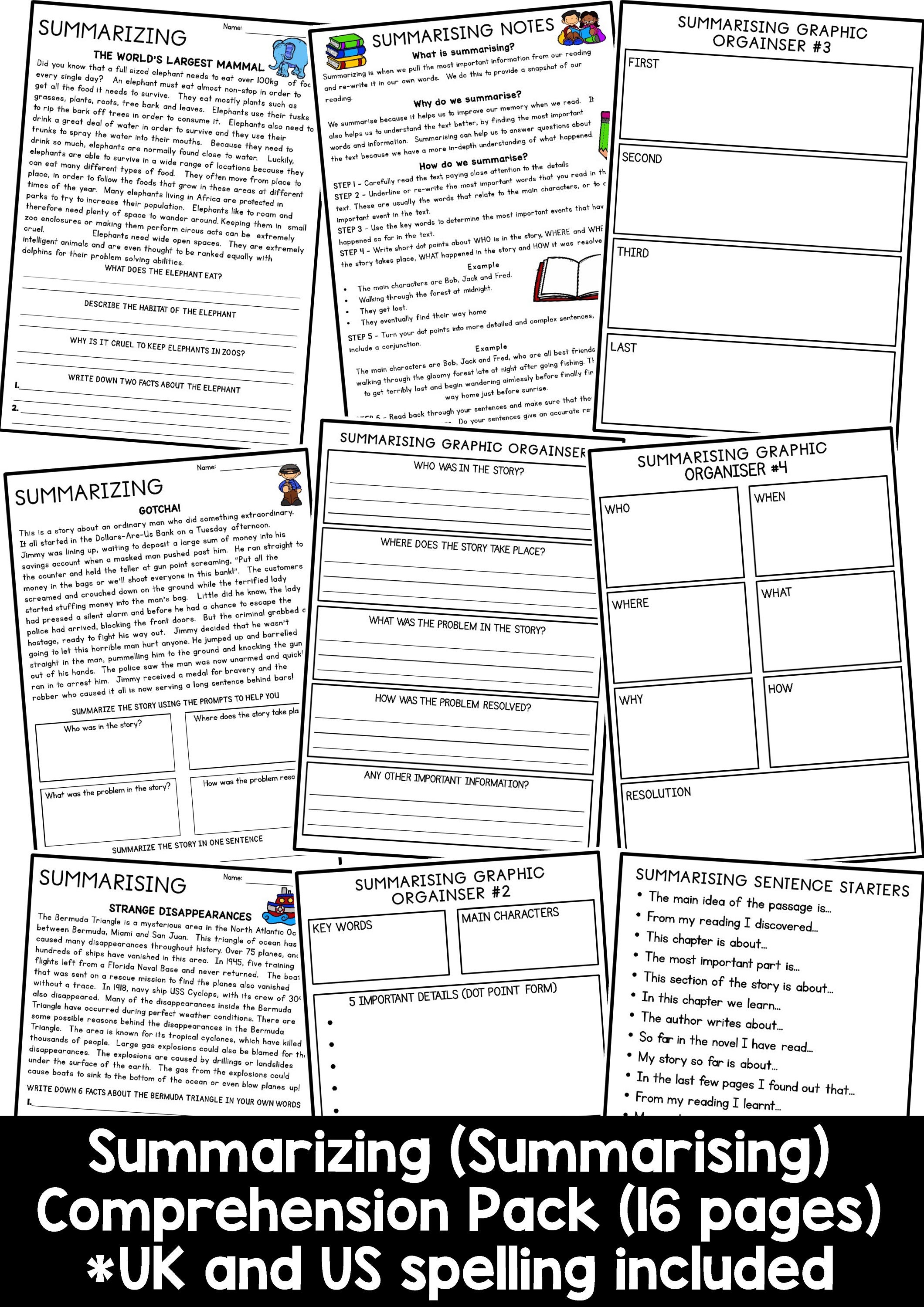 Reading Strategy Bundle - Comprehension Passages - Etsy