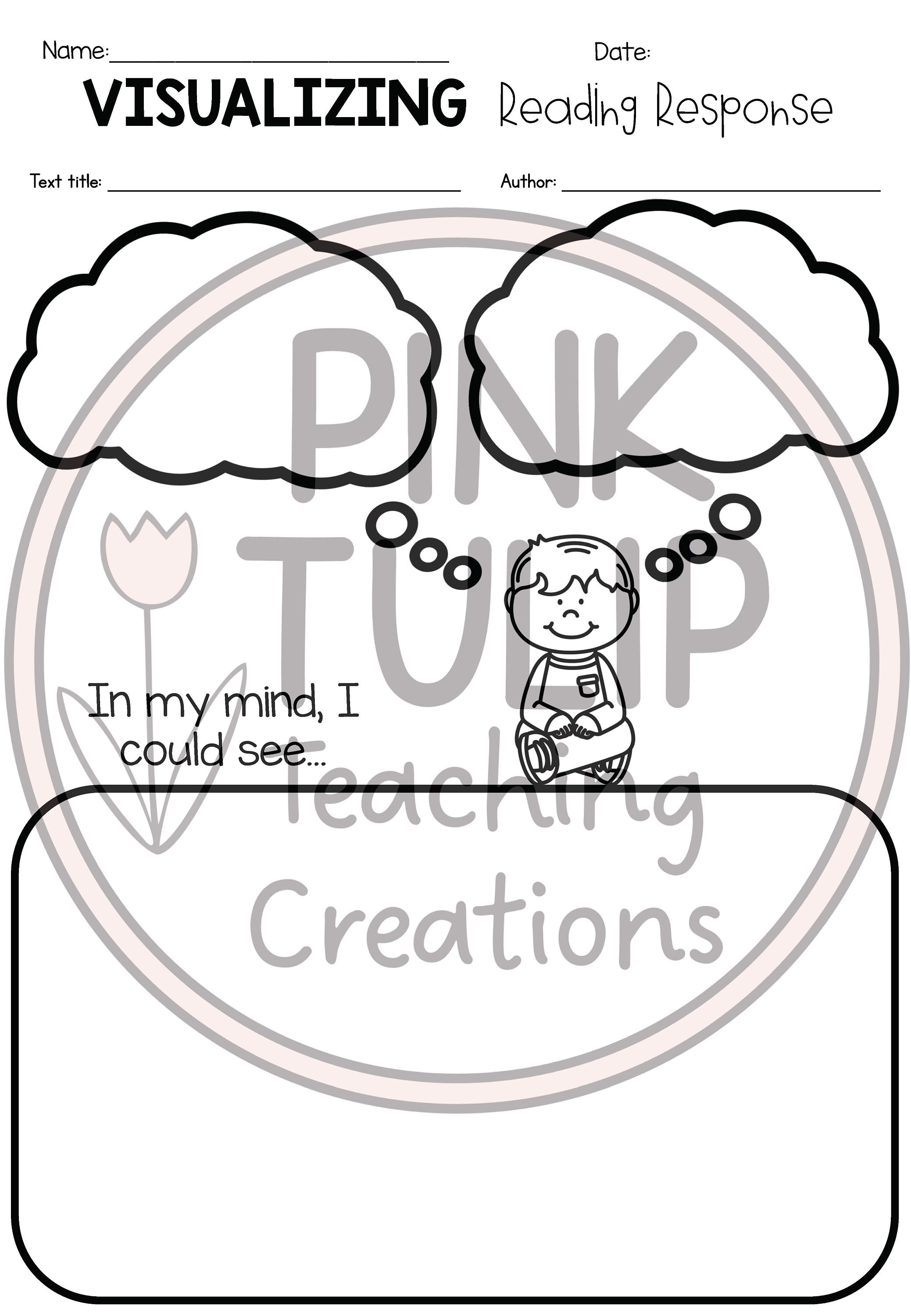 Visualizing (visualising) Reading Response Pack - Templates for Any ...