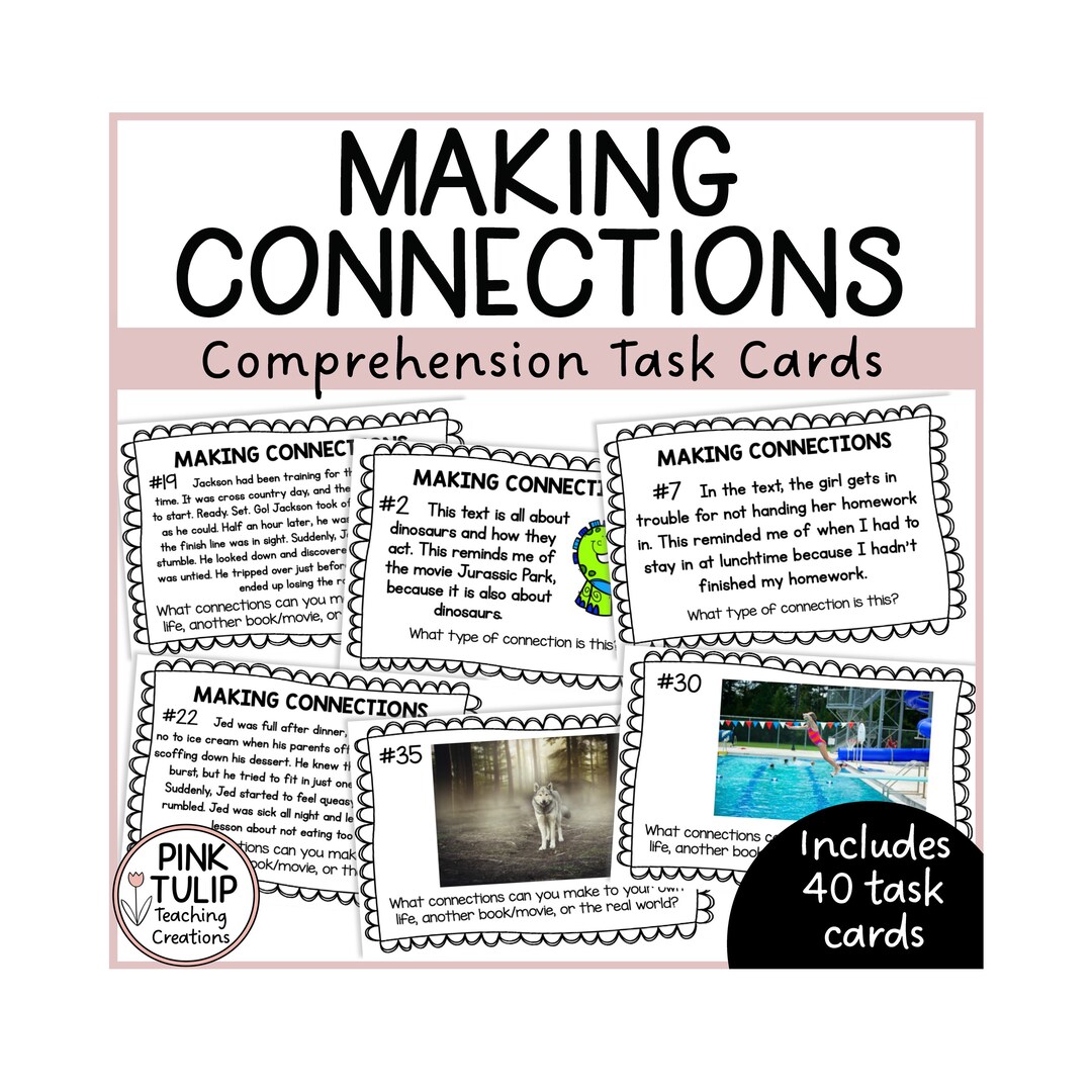 Making Connections (connecting) - Task Cards - Etsy
