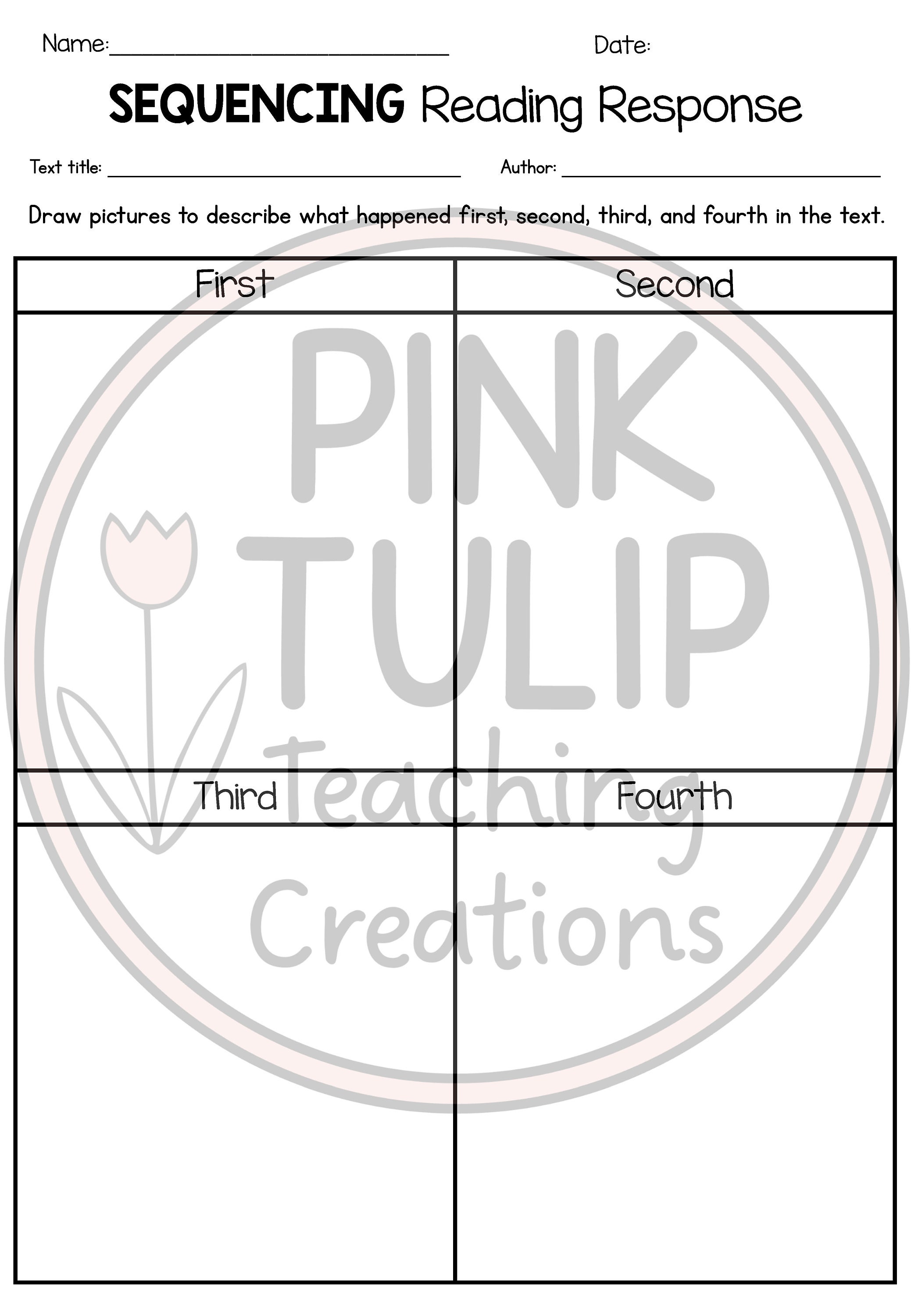 Sequencing Reading Response Package - Templates for Any Book - Etsy