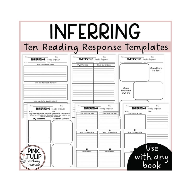 Making Inferences inferring Reading Response Pack Templates for Any ...